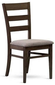 Stima Dřevěná jídelní židle VIOLA | Sedák: carabu crema 86,Odstín: |dub halifax tabákový