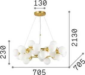 Závěsné stropní svítidlo Ideal LUX Dna 25x15W G9 208398