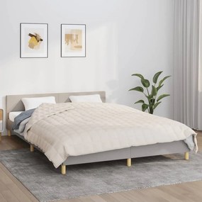 Zátěžová deka světle krémová 220 x 240 cm 11 kg textil 3154826