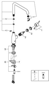 GROHE 30269DC0 - Dřezová baterie ESSENCE 300 mm nerez