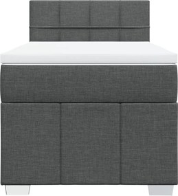 Box spring postel s matrací tmavě šedá 80 x 200 cm textil 3286896