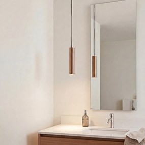Designové závěsné svítidlo tmavě bronzové GU10 50mm IP44 - Tuba