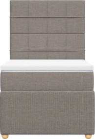 Box spring postel s matrací taupe 100 x 200 cm textil 3291971