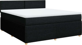 Box spring postel s matrací černá 180x200 cm textil 3287530