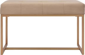 Lavice 80 cm béžová sametová 247559