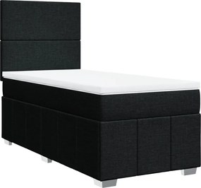 Box spring postel s matrací černá 90x190 cm textil 3291518