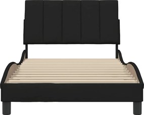 Rám postele bez matrace Hanko černý 100 x 200 cm textil 3310372