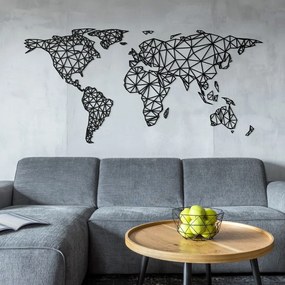 DUBLEZ | Nástěnná 3D mapa světa na zeď - Polygonální atlas | Obraz