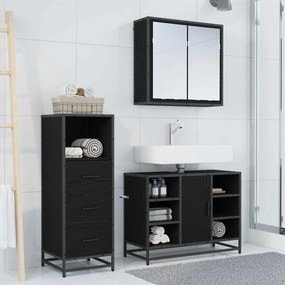 Sada koupelnového nábytku 3 ks Černý dub 80 x 33 x 60 cm 3402526