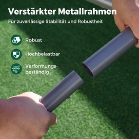 Costway Zimovzdorná stanová garáž s odnímatelnými bočními stěnami a rolovacími