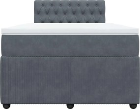 Box spring postel s matrací tmavě šedý 120x190 cm samet 3287693