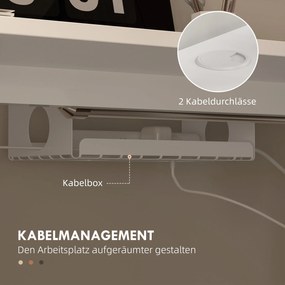 Vinsetto výškově nastavitelný stojící stůl, elektrický, 120x60x72-116cm, 3 přednastavení, ochrana proti nárazu, ochrana proti přehřátí, dřevotříska, …