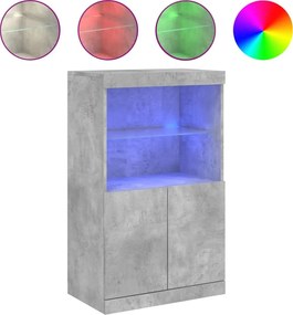 vidaXL Příborník s LED osvětlením 60,5 x 37 x 100 cm [836668] Barva: Bílá