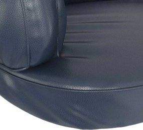 Ergonomický molitanový pelíšek pro psy modrý 88x65cm umělá kůže 171315