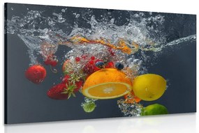 Obraz ovoce ve vodě - 120x80 cm