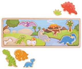 Bigjigs Toys magnetické puzzle dinosauři