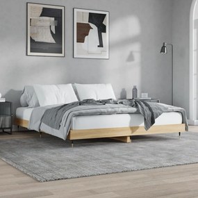 Rám postele dub sonoma 120 x 200 cm kompozitní dřevo