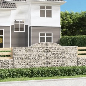 Klenuté gabionové koše 10ks 300x50x120/140cm pozinkované železo 3146727