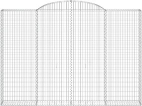 Klenutý gabionový koš 300 x 30 x 200/220 cm pozinkované železo 153510