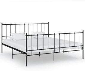 Rám postele černý kov 140 x 200 cm,  324955