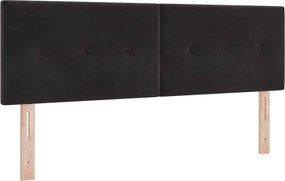 Postel s boxspringem s čelo Černá 160 x 200 cm samet 3340396