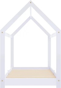 Rám dětské postele bílý masivní borovice 70 x 140 cm 283349