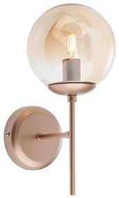 Redo 01-2942 - Nástěnná lampa MUNDI 1xE14/28W/230V měď/kouřová