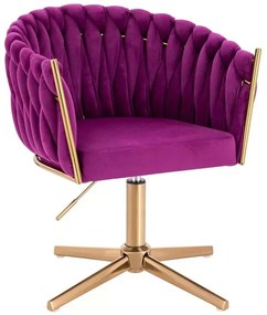 LuxuryForm DESIGN Židle NORDEN VELUR na zlatém kříži - fuchsie