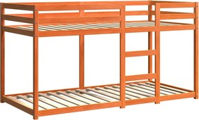 Patrová postel voskově hnědá 90x200 cm masivní borové dřevo 3214874
