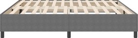 Rám platformy Světle šedá 200 x 200 cm Žebrovaná látka 3337427