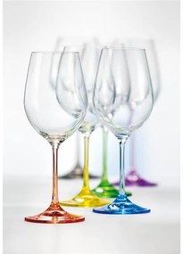 BOHEMIA RAINBOW SKLENICE NA VÍNO 350 ML SADA 6 KS