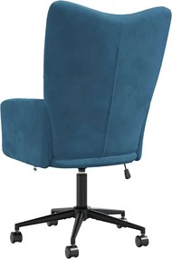 Relaxační křeslo modré samet 328182