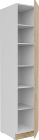 SARA | vysoká skříňka 40 DK-210 2F policová | 40 cm | bílá/dub sonoma