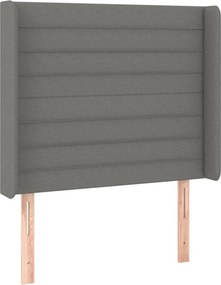 Box spring postel s matrací a LED tmavě šedá 100x200 cm textil 3138374