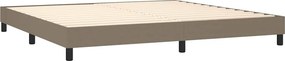 Box spring postel s matrací taupe 200x200 cm textil 3129901