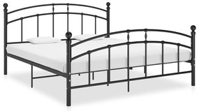 Rám postele černý kov 140 x 200 cm,  324976