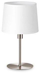Ideal Lux Stolní lampa SET UP, SMALL, ⌀20cm Barva stínidla: bílá, Barva podstavce: mosaz