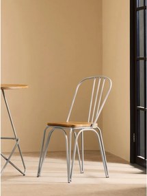 Šedá/v přírodní barvě jídelní židle z jilmového dřeva District – Premier Housewares