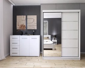 IDZ Komoda FRIDA 2D4S 01, 135 cm Bílá