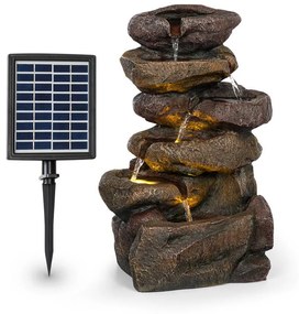 Savona, solární fontána, 2,8 W, polyresin, 5 hod., Akumulátor, LED osvětlení, vzhled kamene