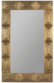 OnaDnes -20% Zlaté kovové závěsné zrcadlo DUTCHBONE VOLAN 110 x 70 cm