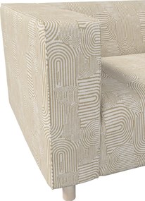 Potah na pohovku IKEA  Klippan 2-místná barva béžová látka pletený vzor, vzorované