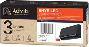 Venkovní svítidlo nástěnné ORNO AD-OP-6191L4, IP65, 4000K, 170lm, antracit