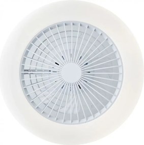 Brilliant G60020/05  Stmívatelné LED svítidlo SALERNO BÍLÉ &amp; reverzní VENTILÁTOR + funkce LED