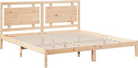 Prodloužený rám postele bez matrace 200 x 220 cm masivní dřevo 3309207