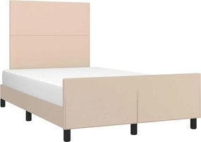 Rám postele s čelem cappuccino 120x200 cm umělá kůže 3125444