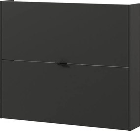Antracitový výklopný/závěsný botník v dekoru dubu 100x83x18 cm Ameca – Germania