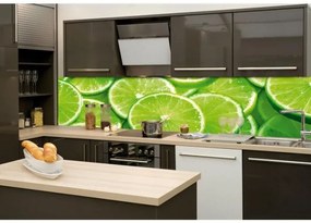 DIMEX | Fototapeta do kuchyně Limetka KI-260-074 | 260 x 60 cm | zelená