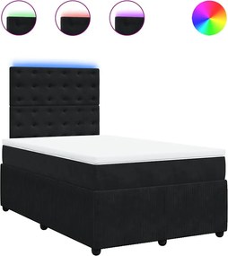 Box spring postel s matrací černá 120 x 190 cm samet 3294600