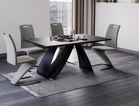 Jídelní rozkládací stůl Diuna 160/240 cm keramika černý mramor/černý